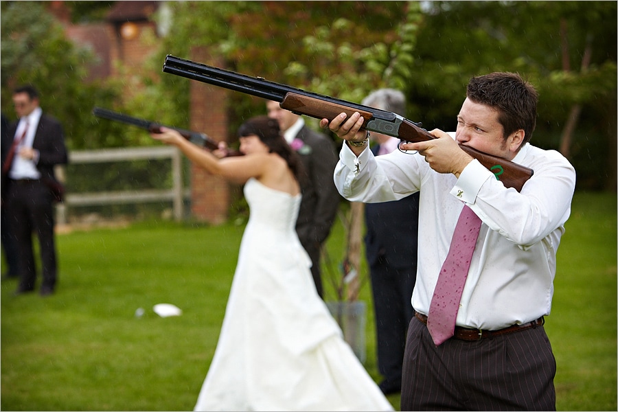 laser clay shooting weddings - Team Build